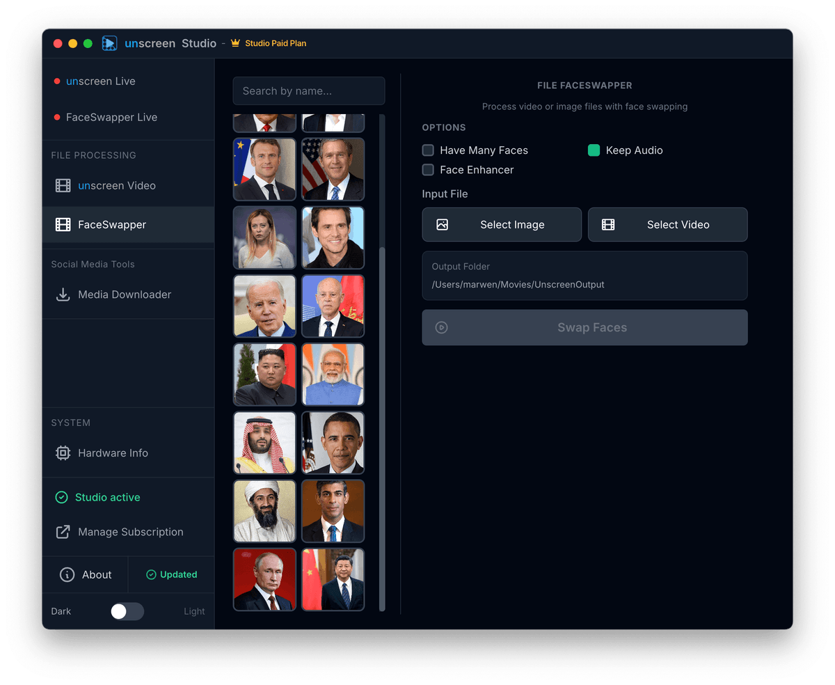 Unscreen Studio — Desktop App for Background Removal & Face Swap ...