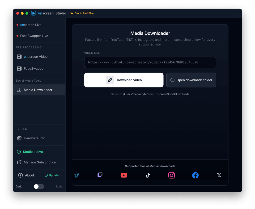 Unscreen Studio — Desktop App for Background Removal & Face Swap ...